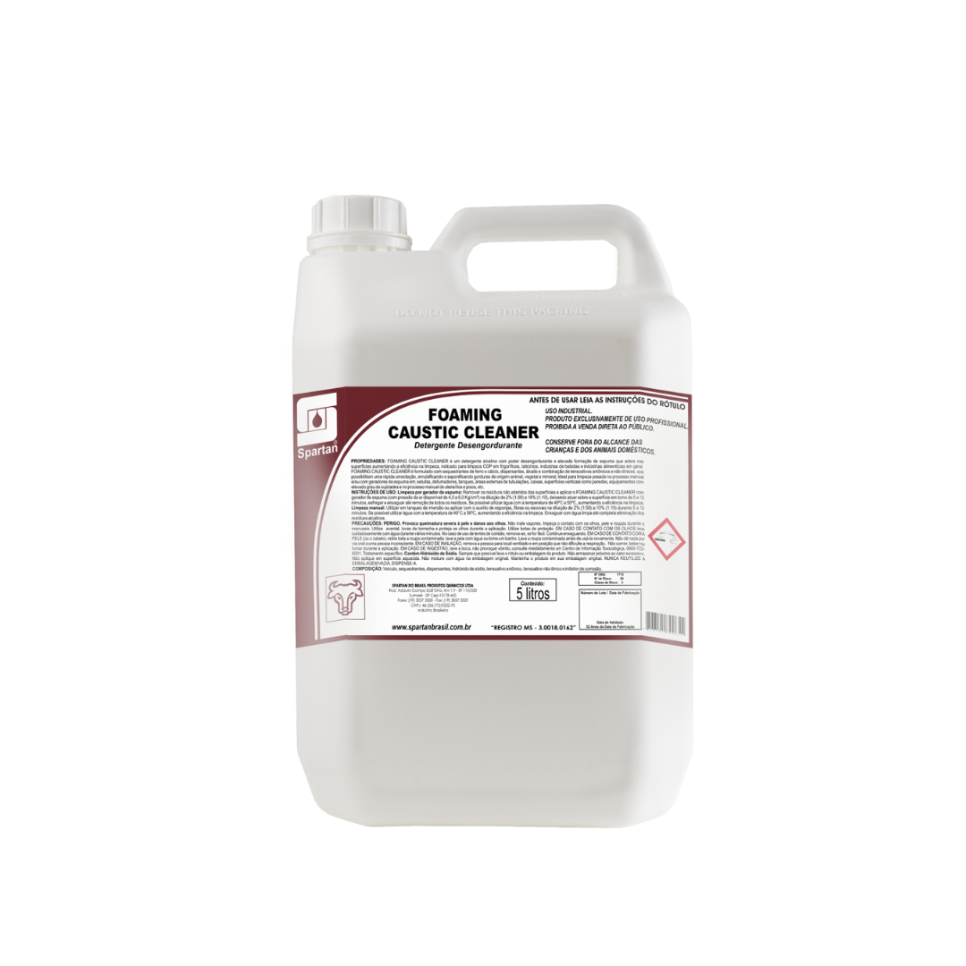 FOAMING CAUSTIC CLEANER 5L SPARTAN - Barão da Limpeza